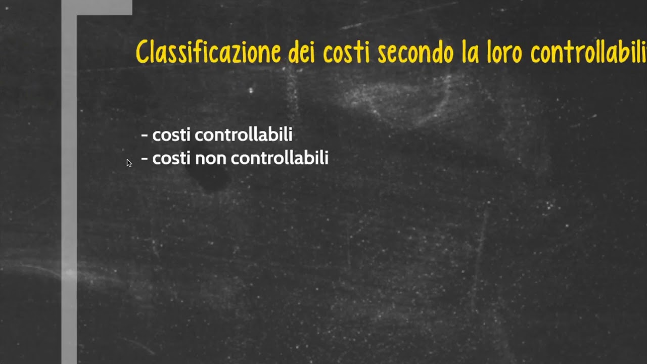 PeC || classificazione dei costi 10 - YouTube