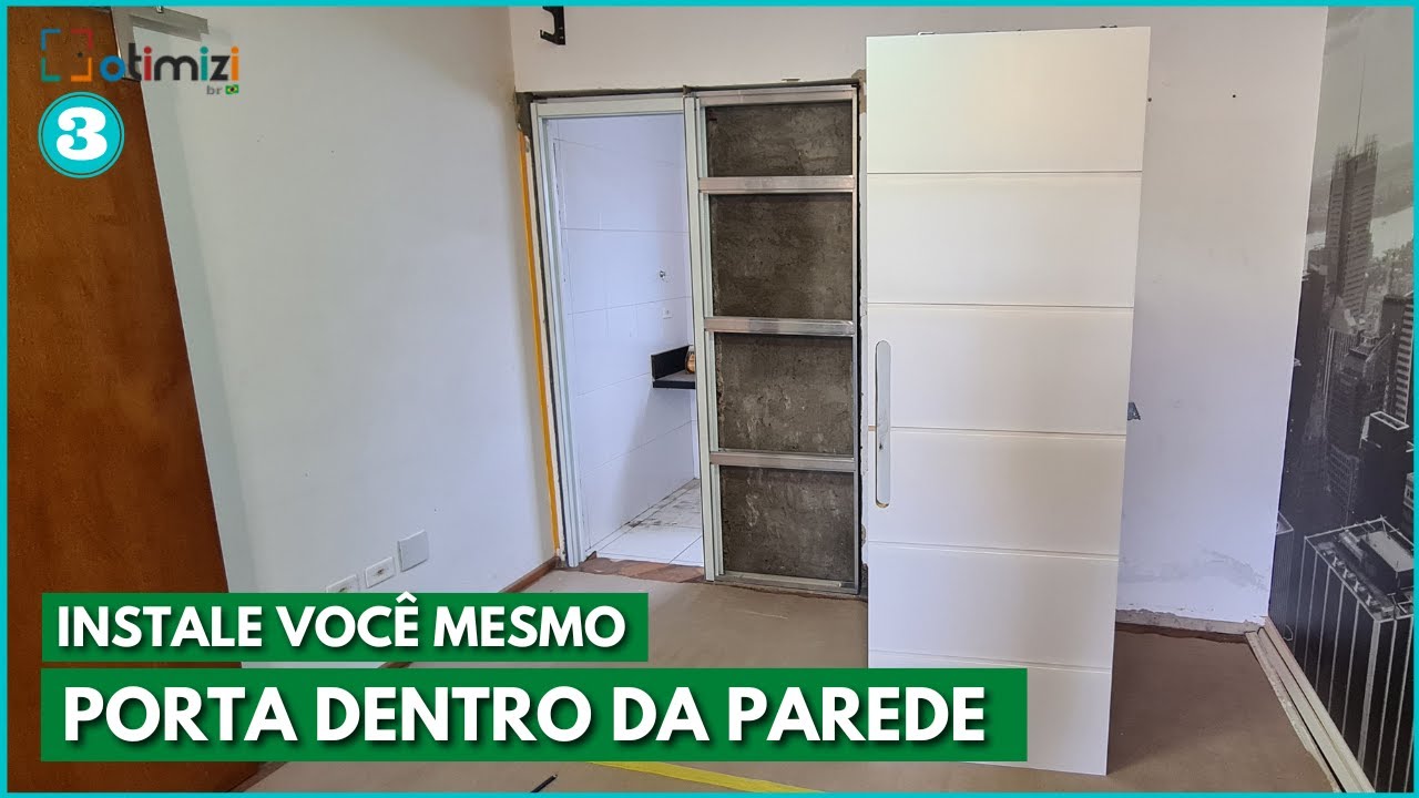 COMO INSTALAR UMA PORTA DE CORRER EMBUTIDA NA PAREDE DE ALVENARIA AULA ...