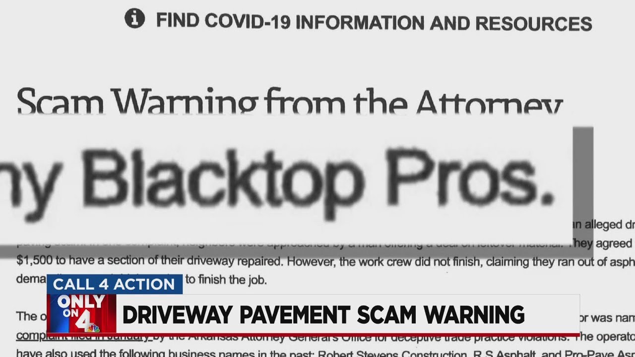 Driveway Pavement Scam Warning - YouTube