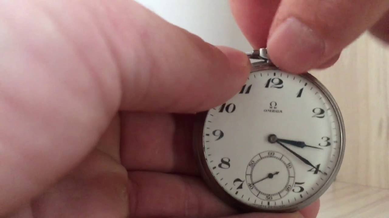 Vintage Omega Pocket Watch Open Face Stainless Steel Manual Winding 37 ...