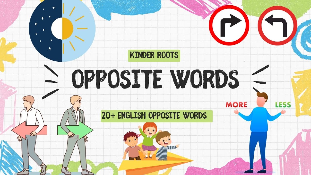 Opposite Words | Antonym | Pre-School & Nursery Learning Video | Kinder ...