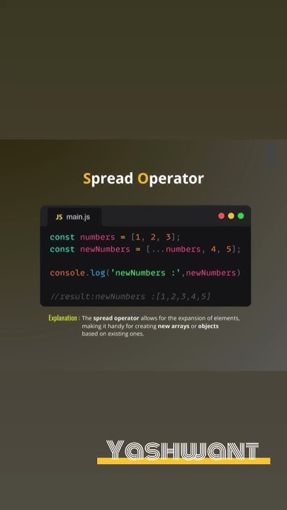 JavaScript Spread Operator Explained in Under 15 seconds⏱️ #JavaScript #Coding #WebDevTips # ...