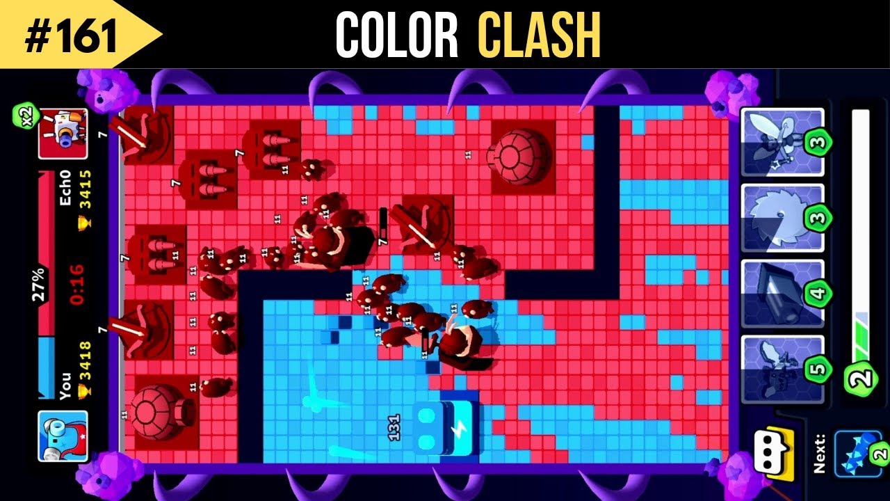 Color clash gameplay - color clash mobile game - satisfying games ...