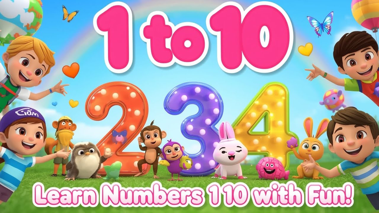 1 to 10 Numbers Song for Kids | Learn Counting with Animals | Cocomelon ...