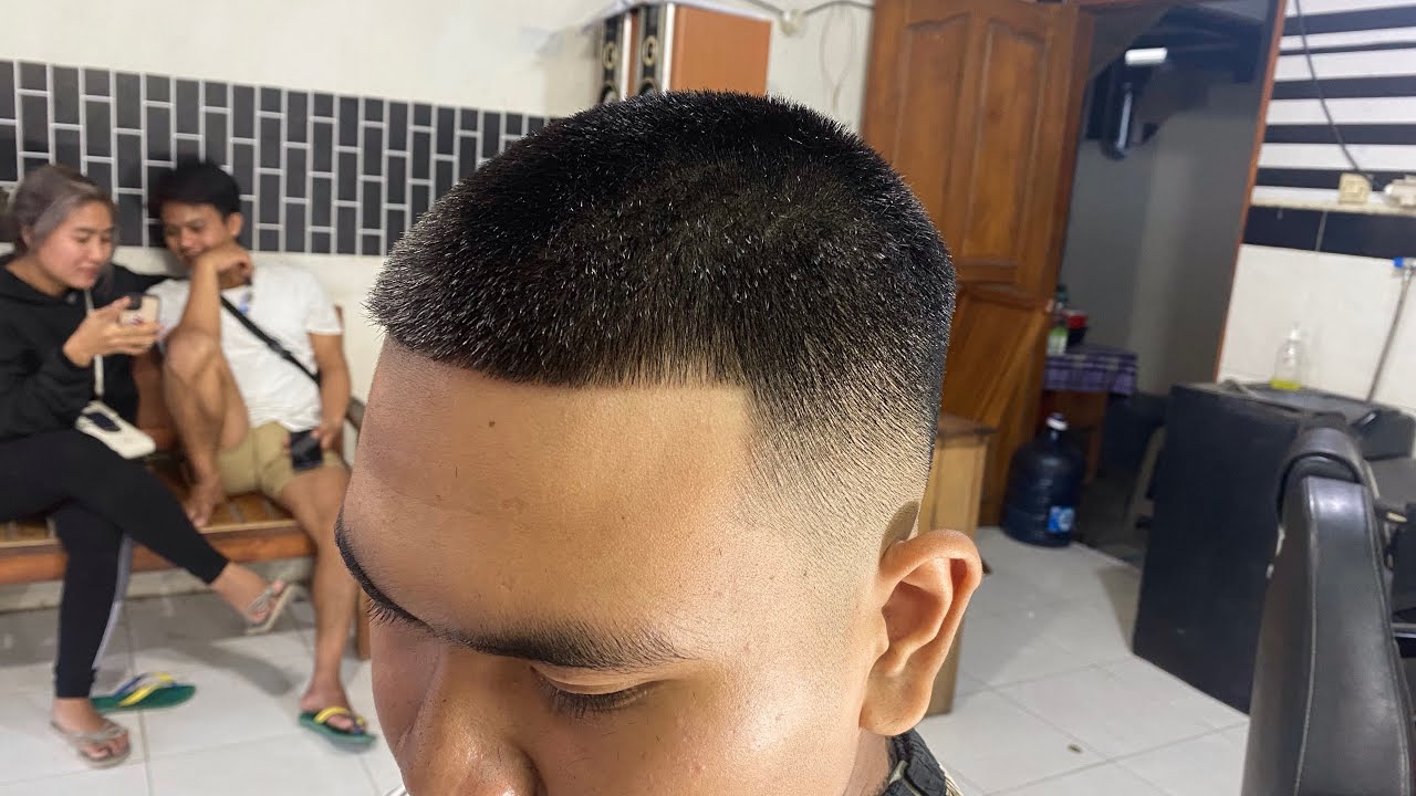 Muka bulat kepala besar, buzzcut tutorial by Gede baber - YouTube