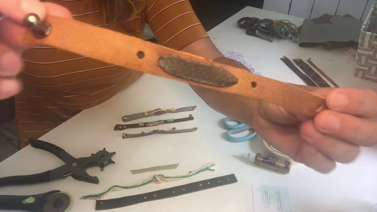 Leather Bracelet Kit Tutorial - YouTube