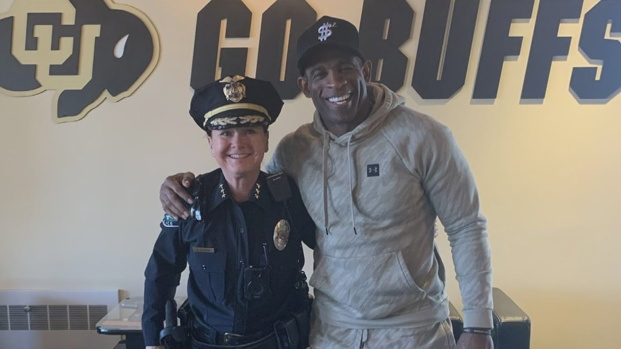 Boulder police chief meets with CU coach Deion Sanders - YouTube