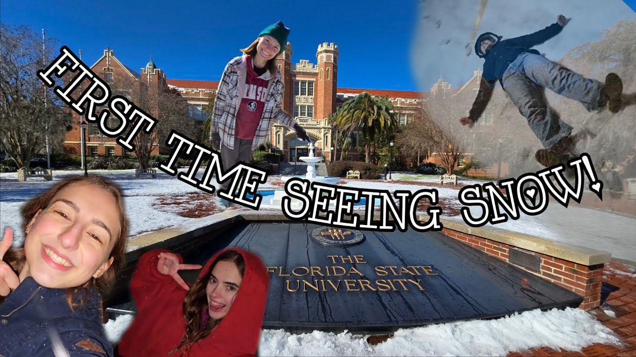 FIRST TIME SEEING SNOW// JANUARY 2025 FSU SNOW WEEK VLOG - YouTube