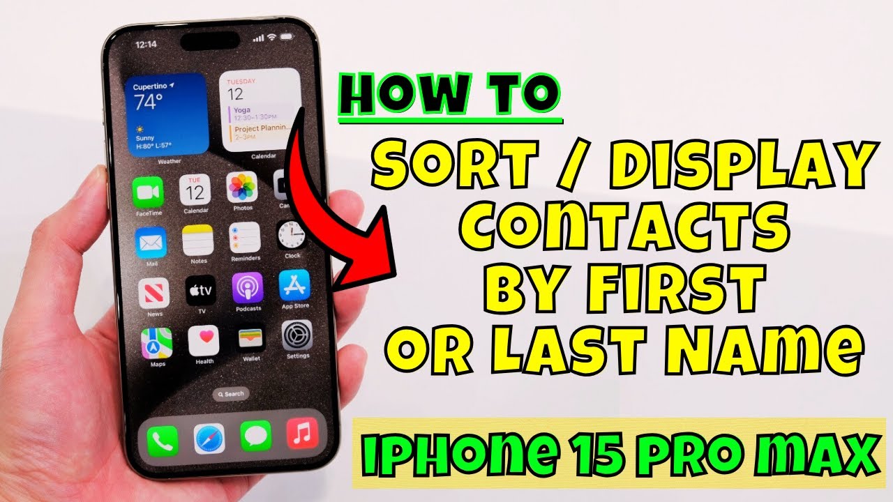How to Sort / Display Contacts By First or Last Name iPhone 15 Pro Max ...