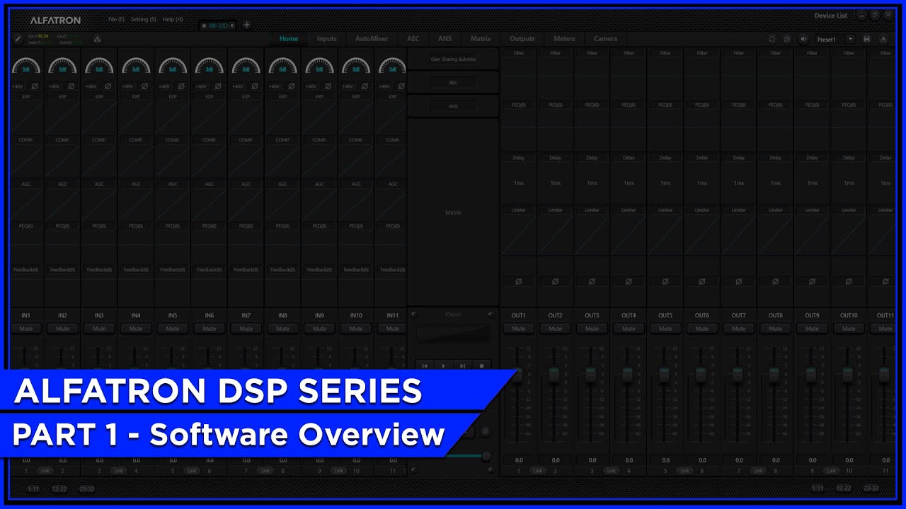 DSP Series: Part 1 - Alfatron DSP Software Overview - YouTube