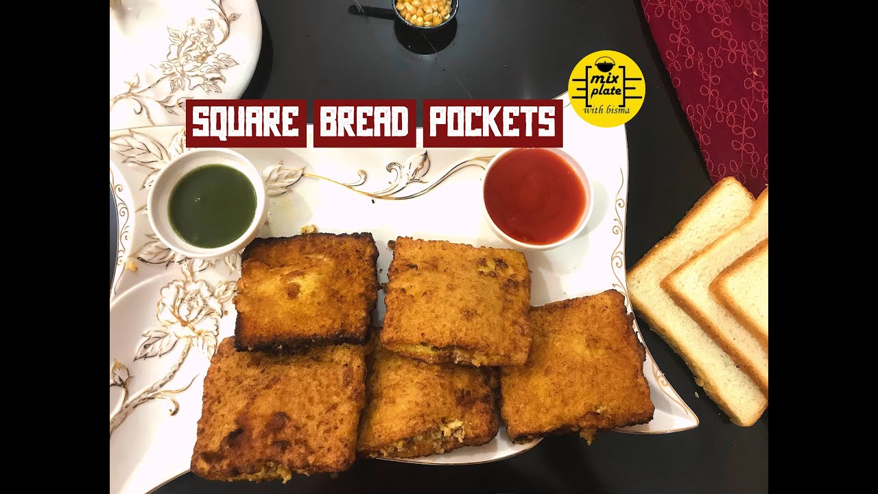 Square bread pocket OR Chicken square bread pocket | Mix plate with ...