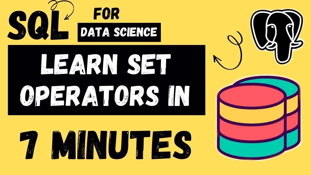 Set Operators In Sql 🔥 Tutorial 9 Sql Data Science Tutorials For 9420