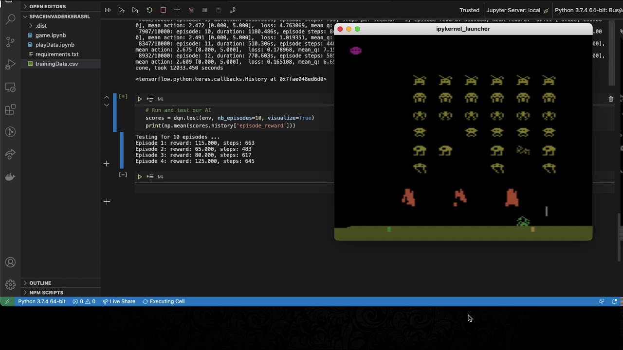 Space Invader AI Program Demo - YouTube