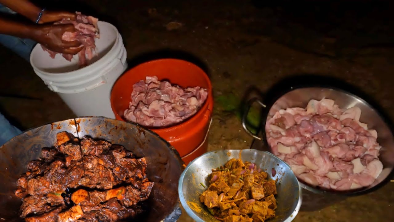 Getting 200 pound Of Meat Ready For A Big Cookout Tomorrow! MUST WATCH ...