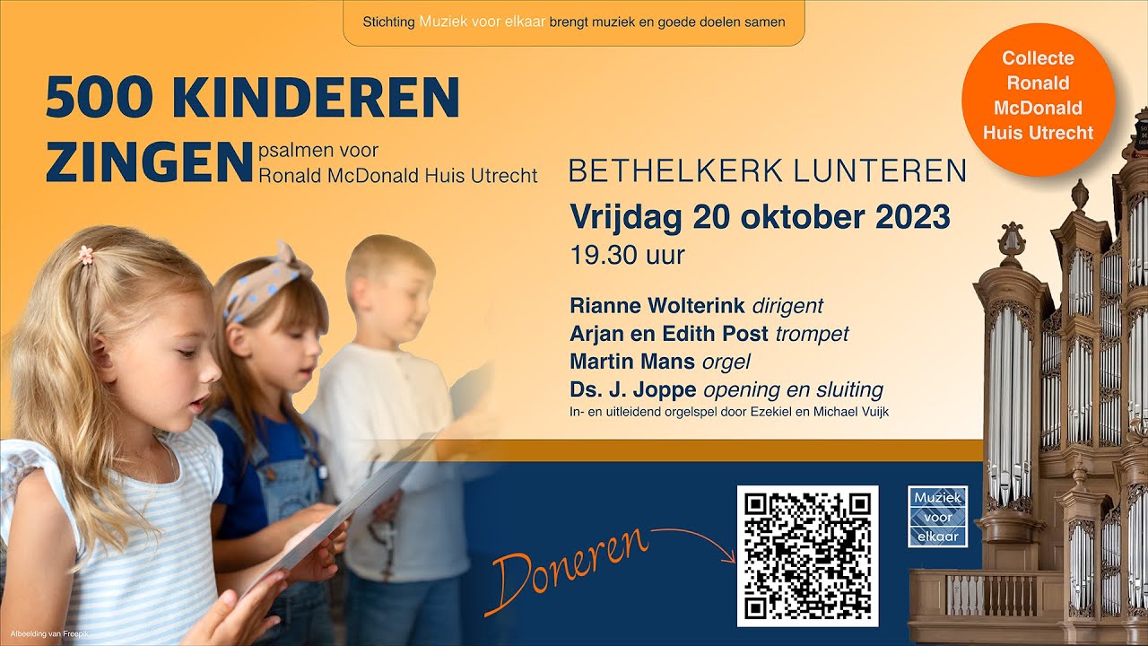 500 Kinderen zingen in de Bethelkerk in Lunteren - YouTube