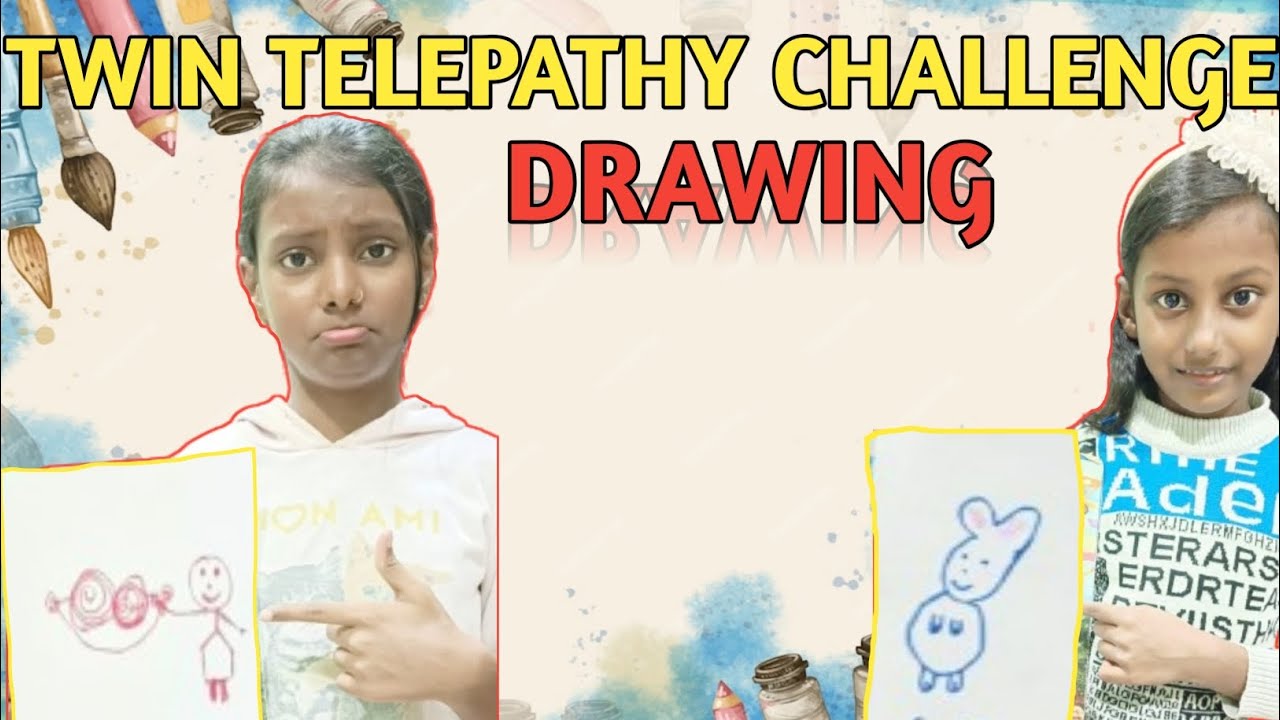 Twin Telepathy Drawing Challenge || Funny and interesting video ...