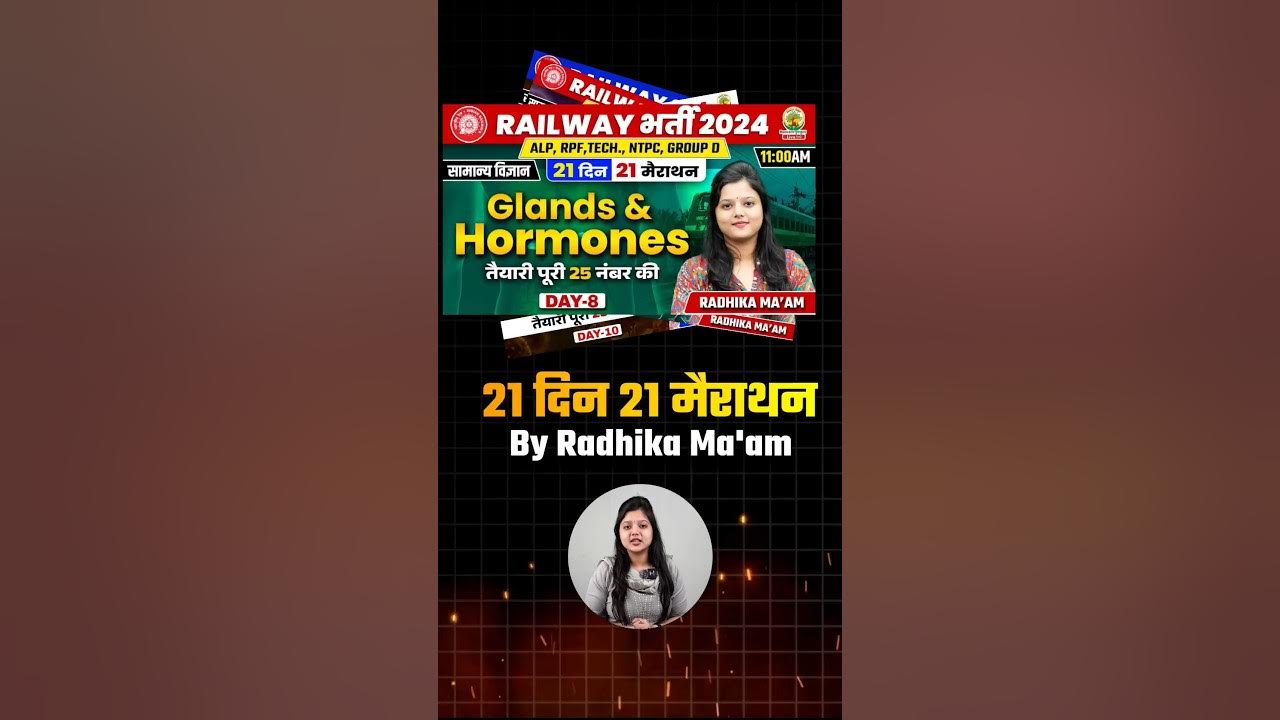 Railway 2024 | Science Special | RRB ALP, Technician, RPF | 21 Din 21 Marathon By Radhika Mam ...