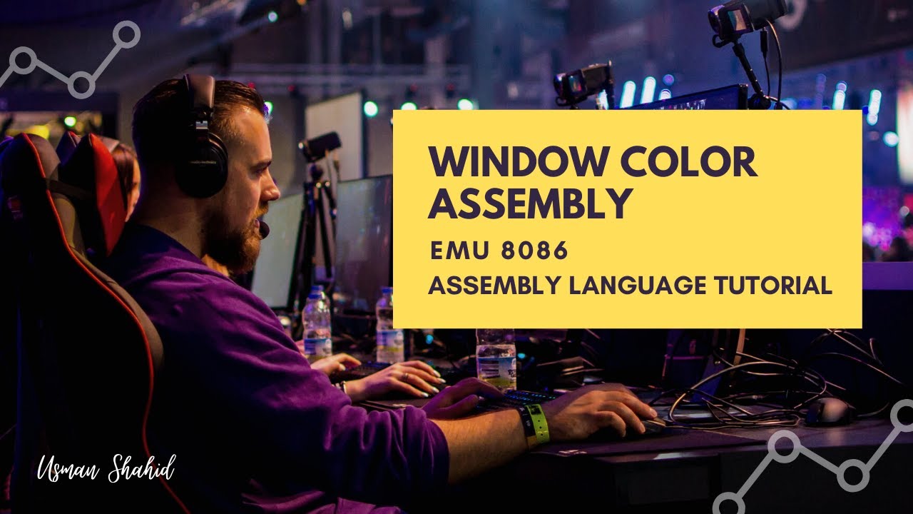 window color emu 8086 assembly - YouTube