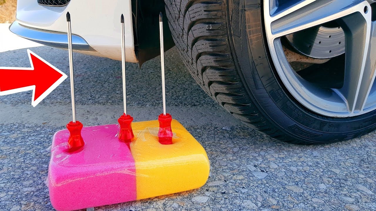 Crushing Crunchy & Soft Things by Car! Screwdrivers And More! 1 - YouTube