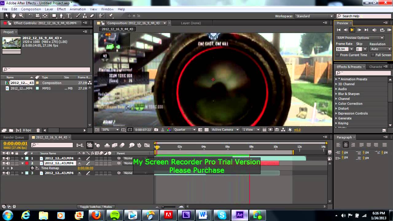 How to Freeze Frame in Adobe After Effects CS6 - YouTube