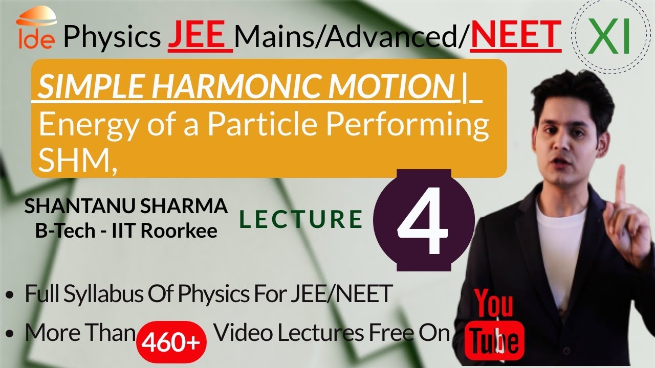 SIMPLE HARMONIC MOTION |Lec-4| Energy of a Particle Performing SHM ...