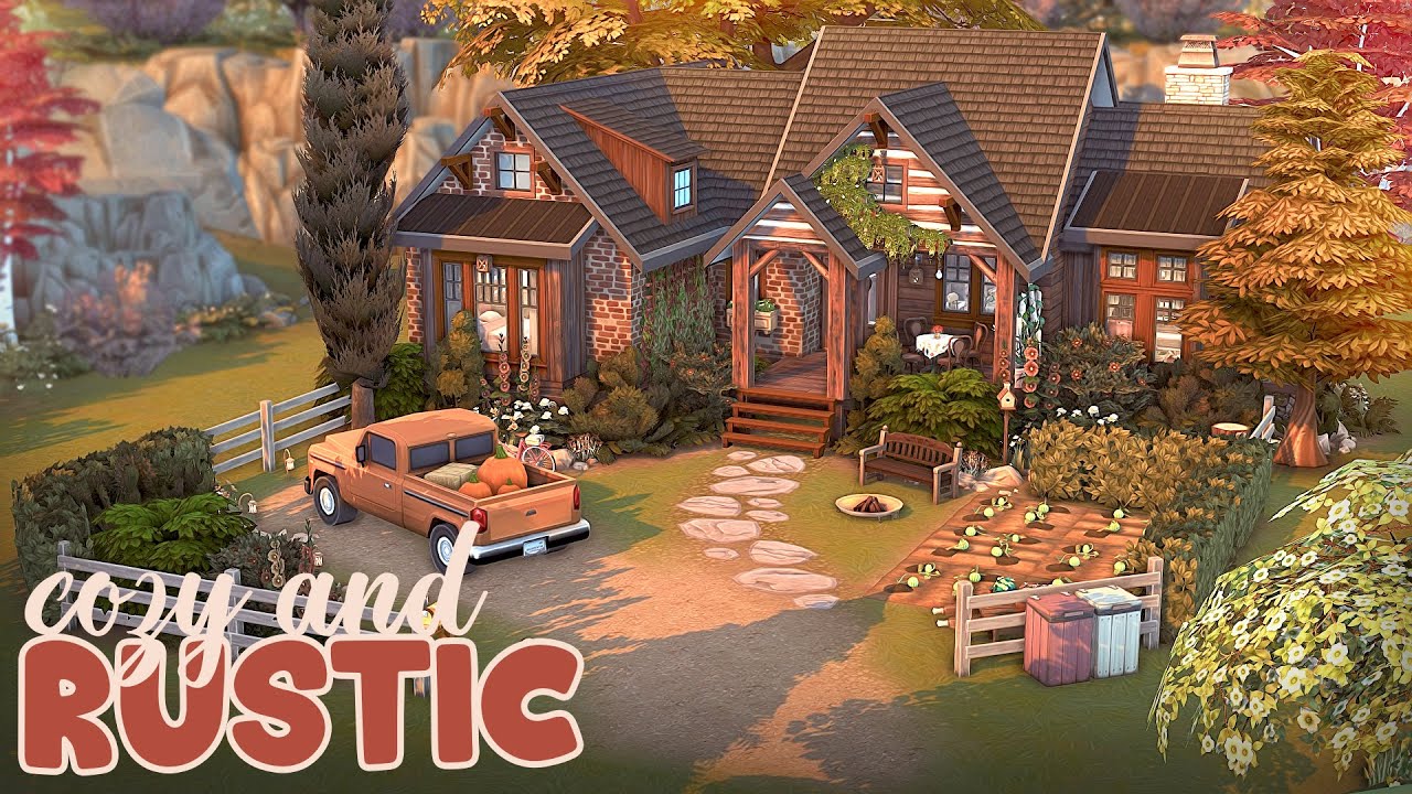 Cozy Rustic Family Home 🍁 | The Sims 4 Speed Build - YouTube