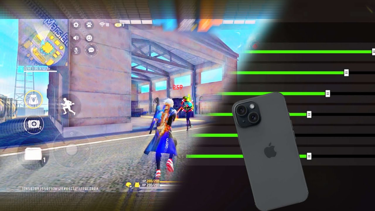 Best Settings ⚙️ HUD + SENSI + DPI ⚡️📱 iPhone 15 FREE FIRE HIGHLIGHTS 🔥 ...