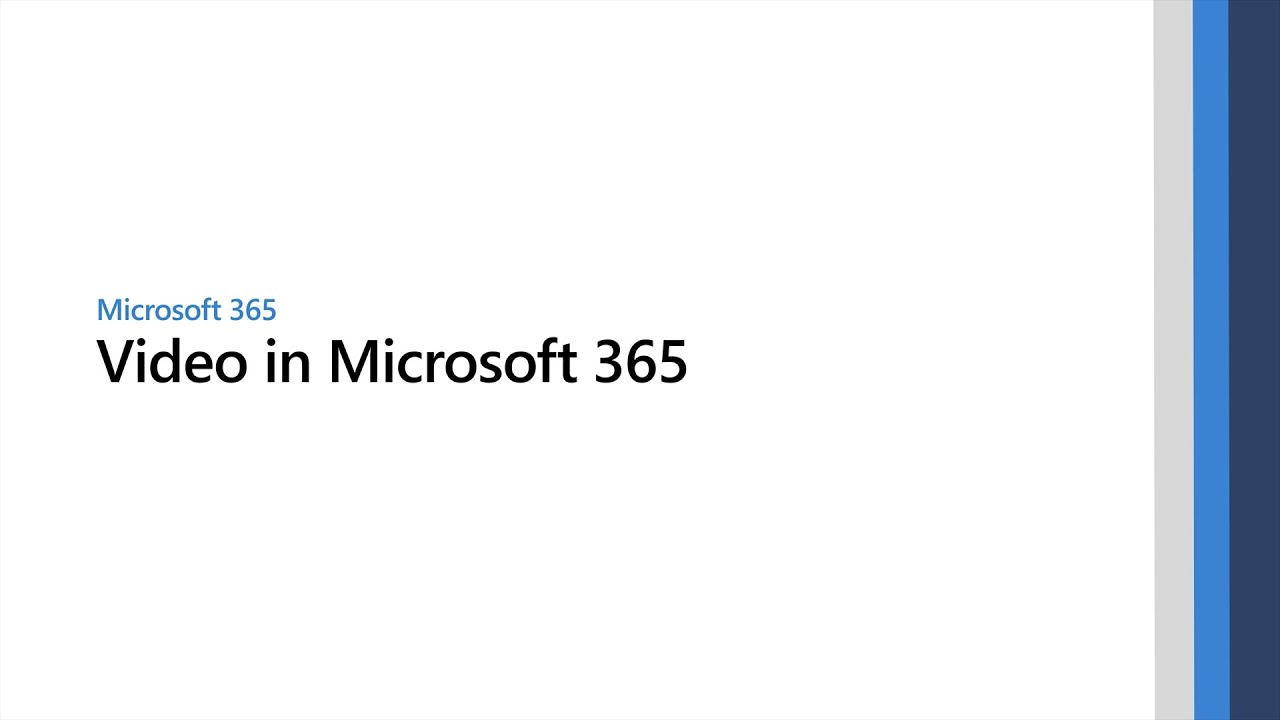 Video in Microsoft 365 - YouTube