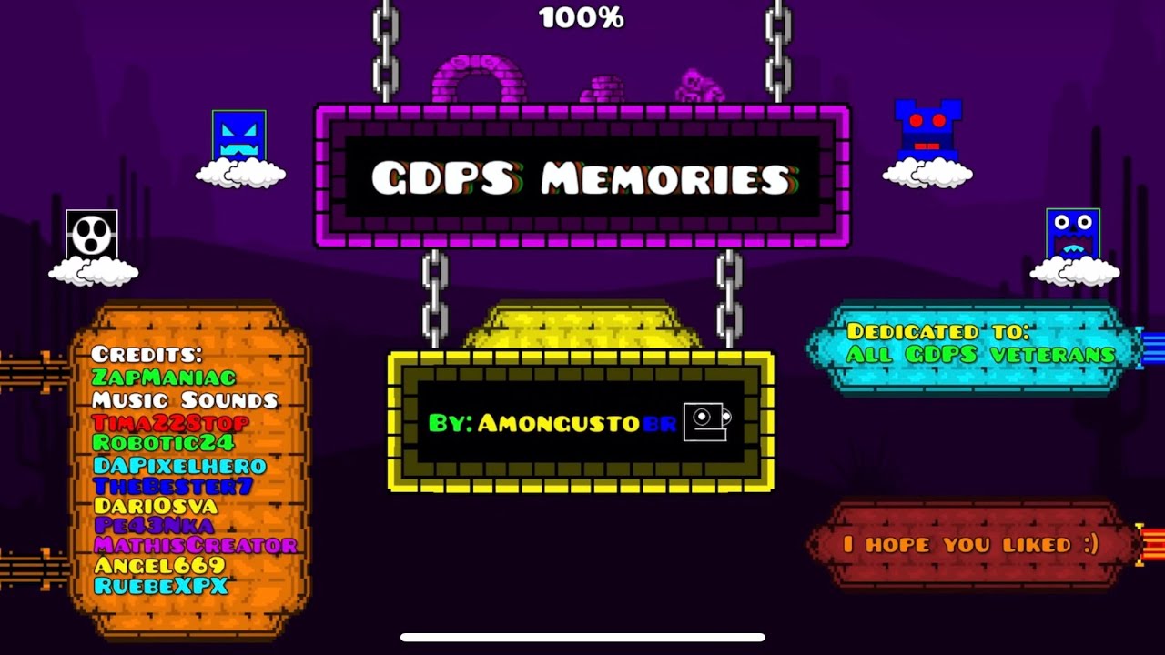 GDPS Memories (100%) geometry dash (Level By Amongustobr) - YouTube