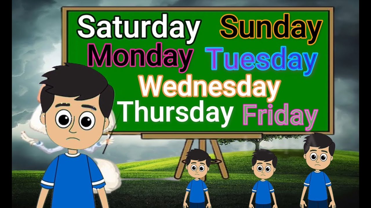 Learn the names of seven days in English, Name of English 7 days for ...