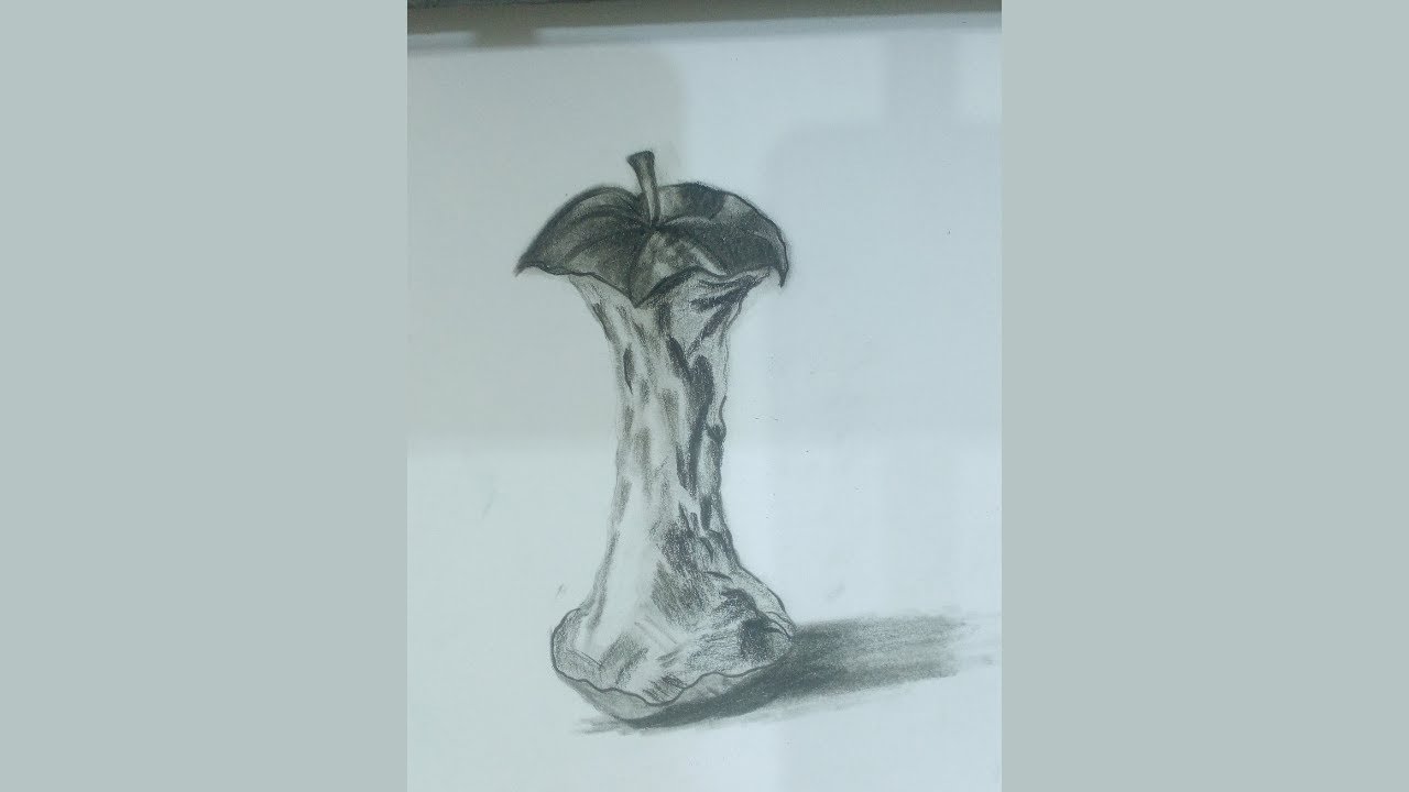 how to draw realistic half eaten apple |Hyperrealistic #art #youtube # ...