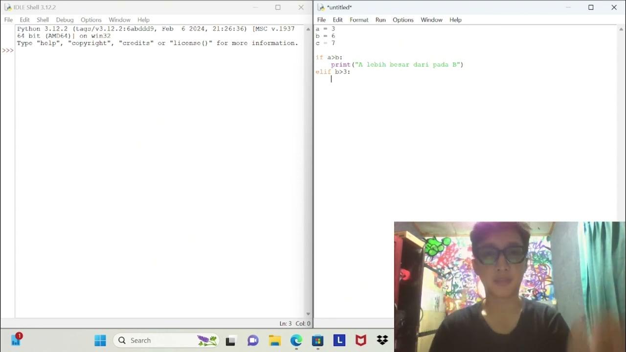 BELAJAR IF ELIF DAN ELSE (Tugas pemrograman 4) - YouTube