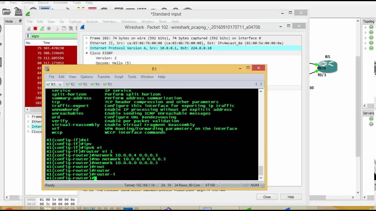 49-Routing: EIGRP Basic Configuration - YouTube
