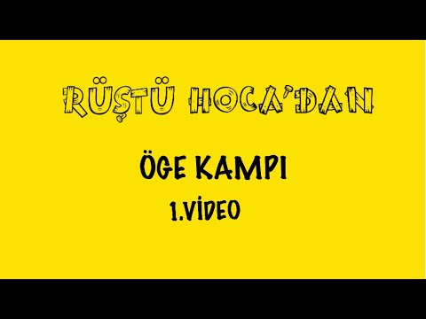 Cümlenin Ögeleri Kampı / 1.VİDEO / Tüm Ayrıntılarıyla Konu Anlatımı / RÜŞTÜ HOCA