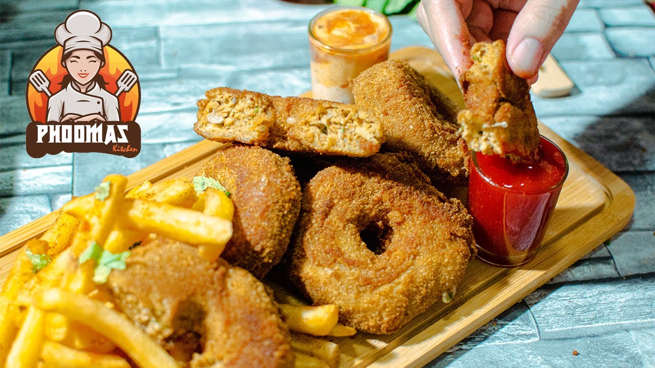 Supper Easy Crispy Chicken Donuts - Chicken Nuggets - How to make ...