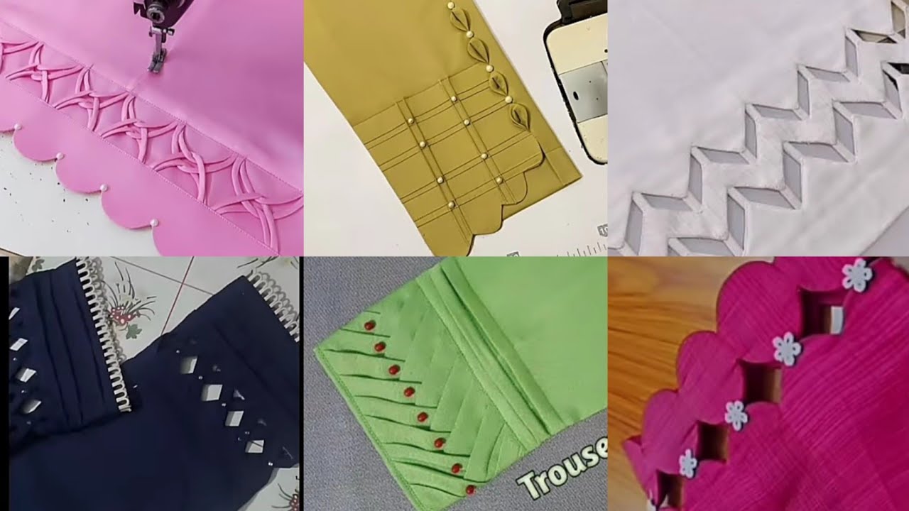 Trousers Design with Lace | Trousers Design Capri Style | Trousers ...