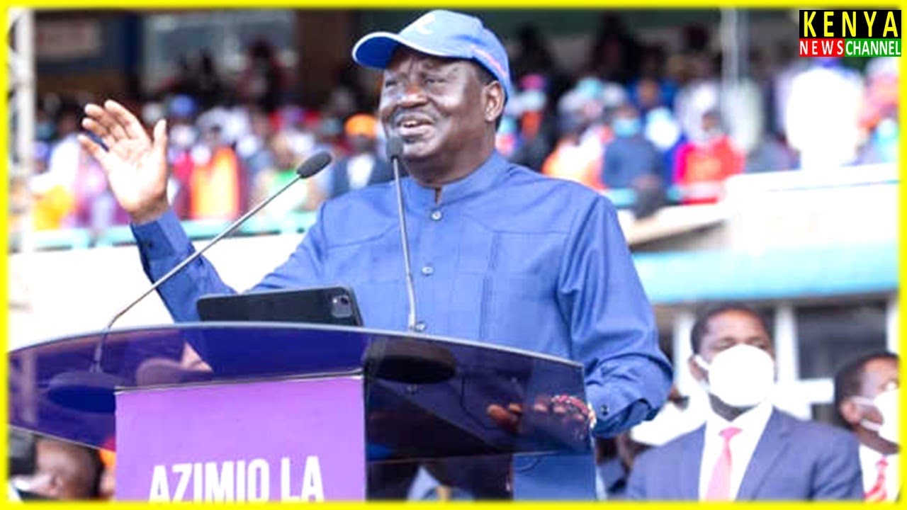 Raila Odinga full speech at Thika Stadium Azimio la Umoja rally - YouTube