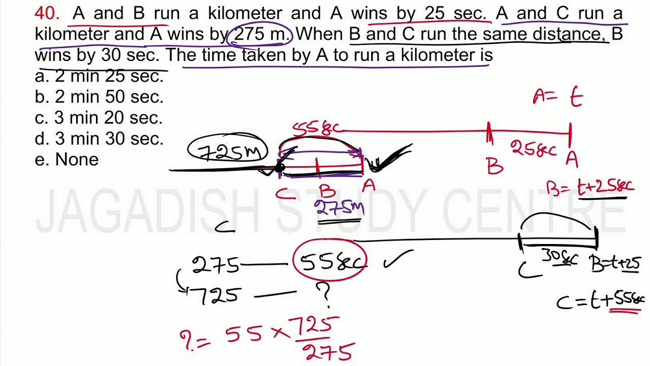 40 Moderate Speed Time and Distance - YouTube