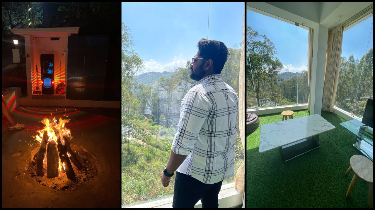360 Degree Glass Room ,Camp Fire,Food & Music 🔥 - Sherva Stellar Resort ...