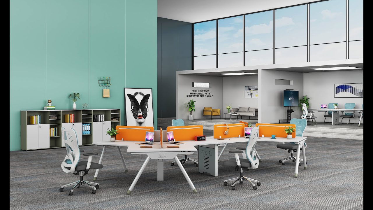 Modern Office Furniture | Office Workstation Setup | SKD Series - YouTube