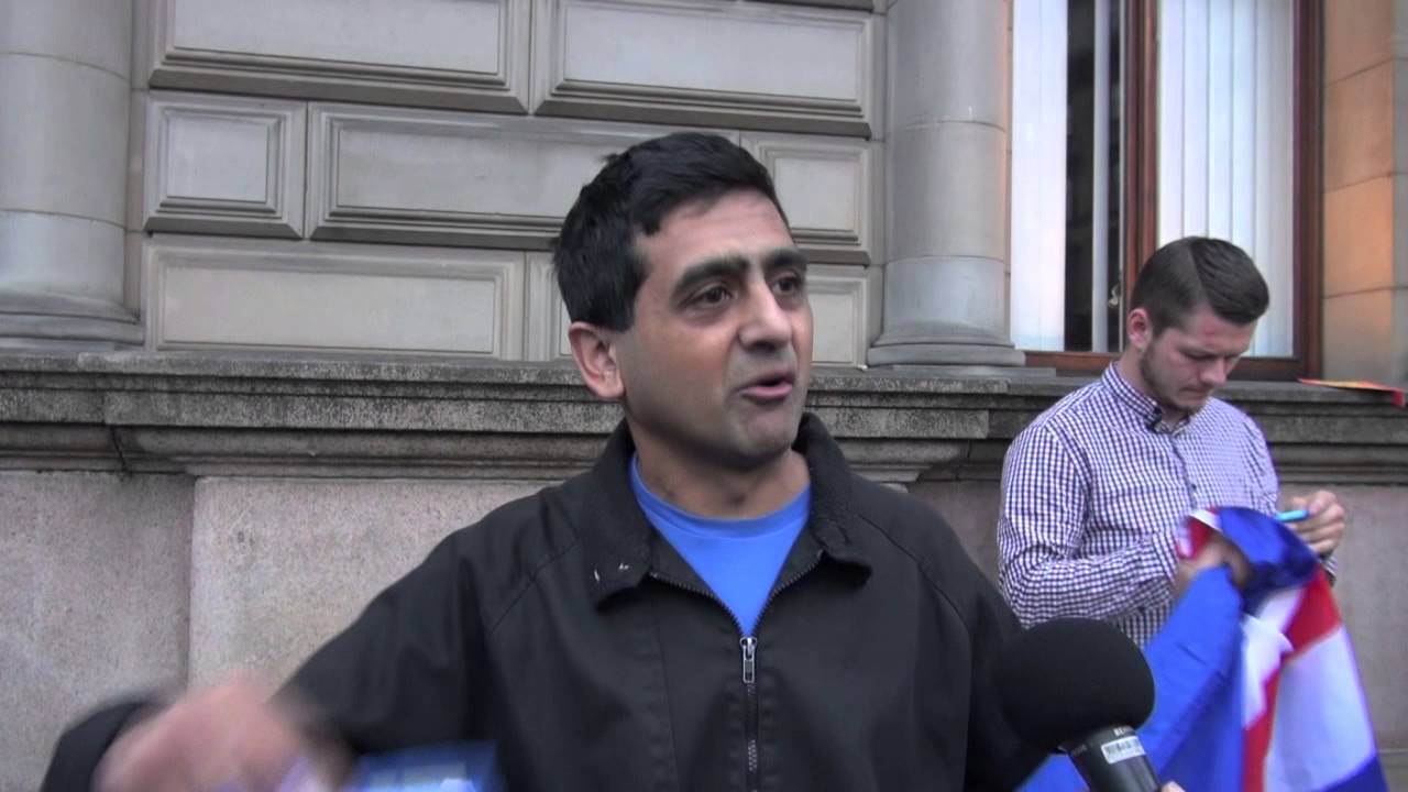 Claims of EDL supporter Abdul Rafiq being racially abused by Yes ...