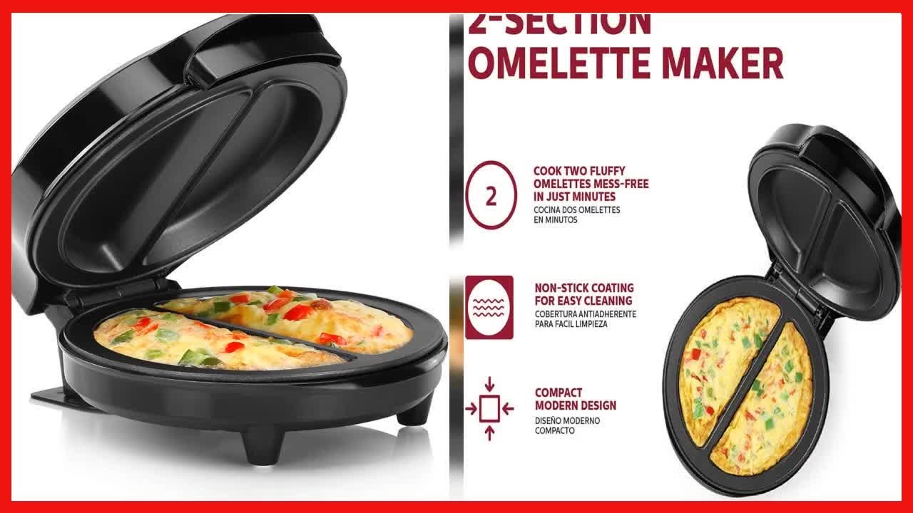 Holstein Housewares - Non-Stick Omelet & Frittata Maker, Black ...