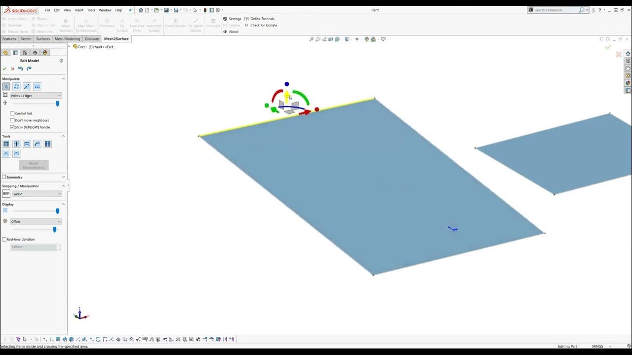 Free Form Modelling Getting Started Mesh2Surface for SOLIDWORKS - YouTube