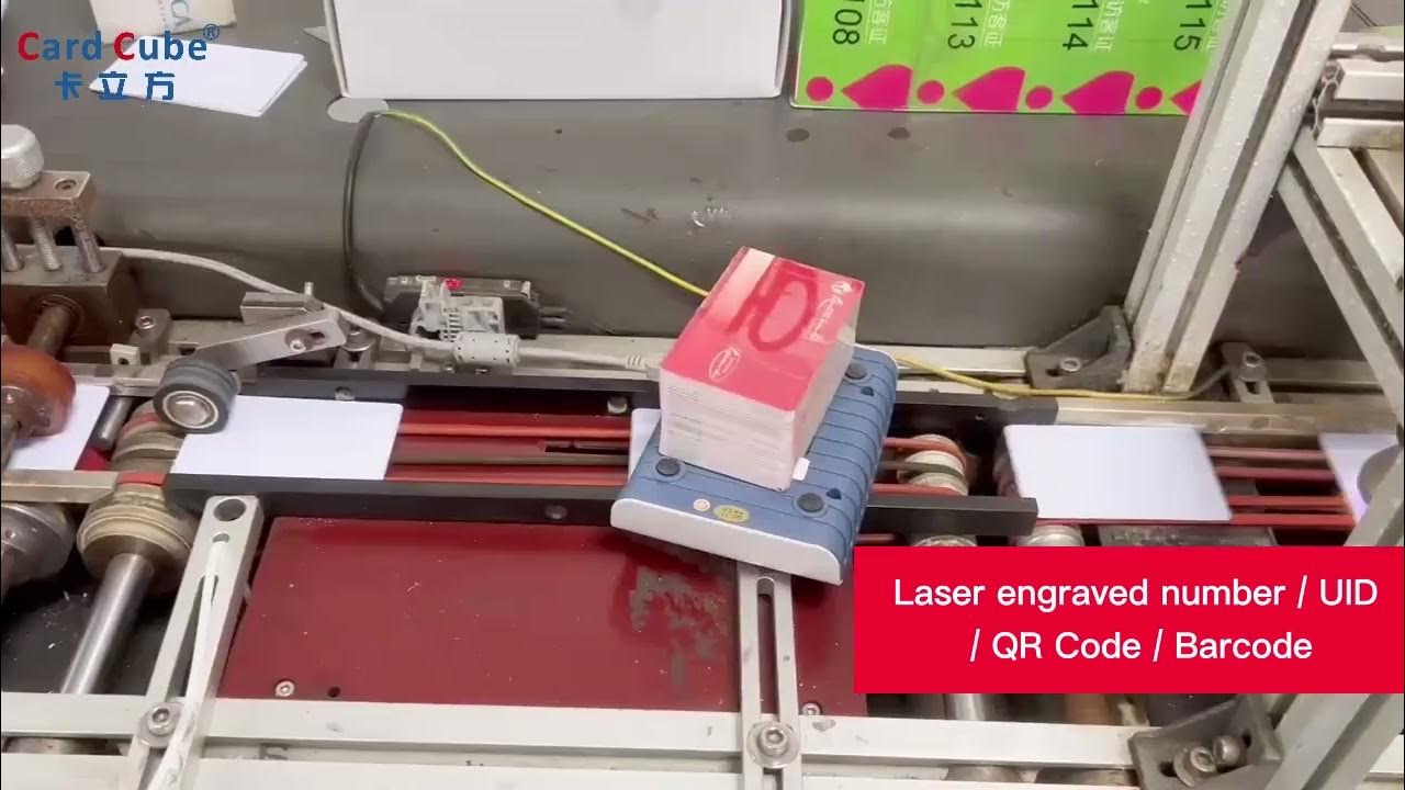 Laser engraved number UID QR Code Barcode - YouTube
