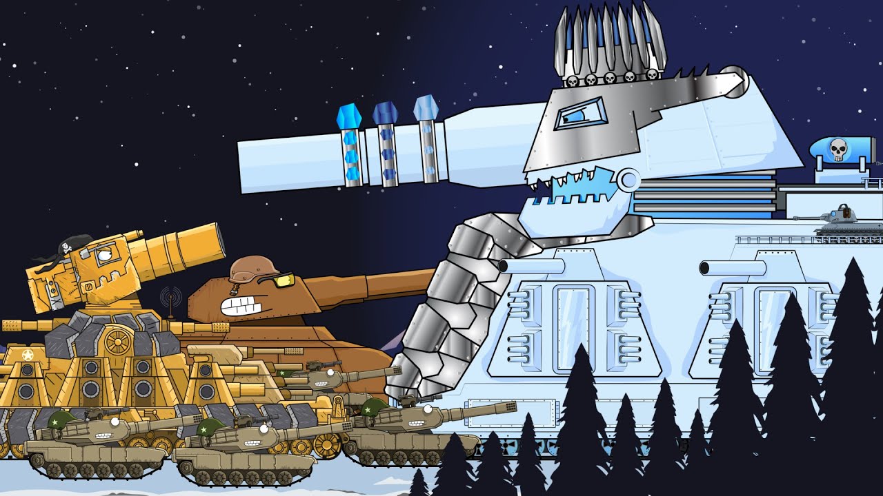 Ice King Dorian against American Monsters - Cartoons about tanks - YouTube