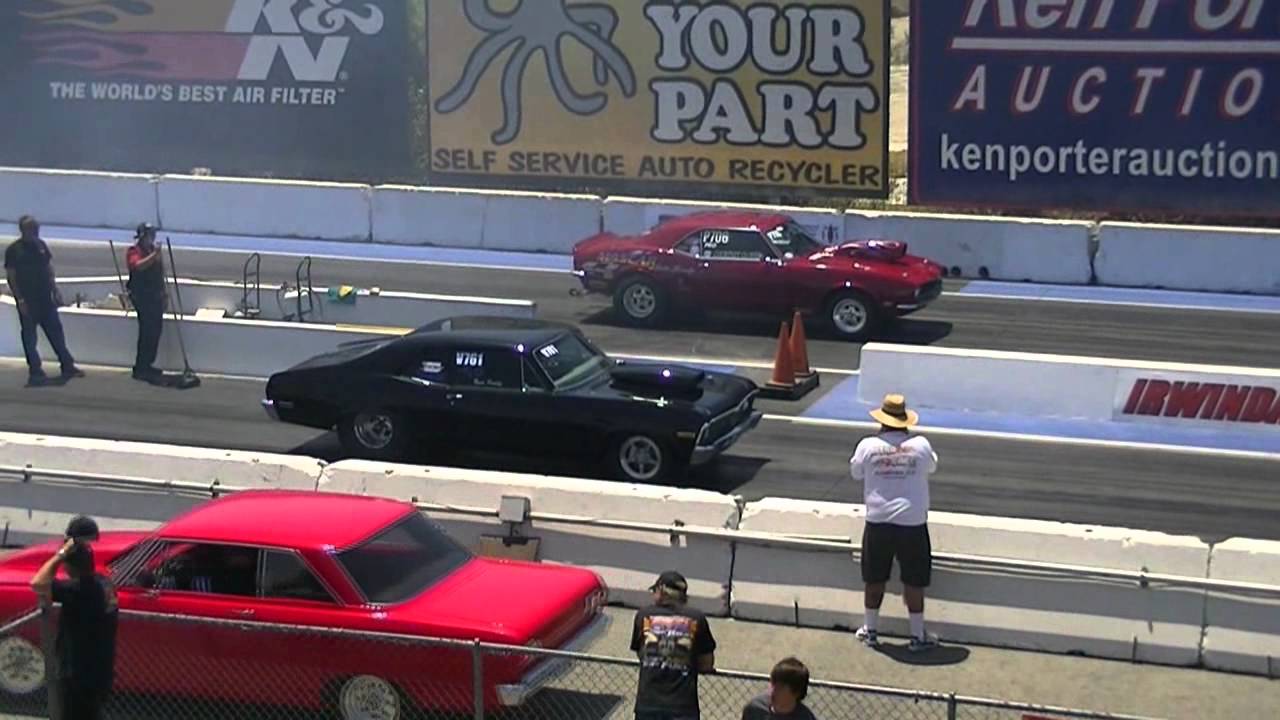 Irwindale Dragstrip CHEVY NOVA CHEVY CAMARO summit race - YouTube