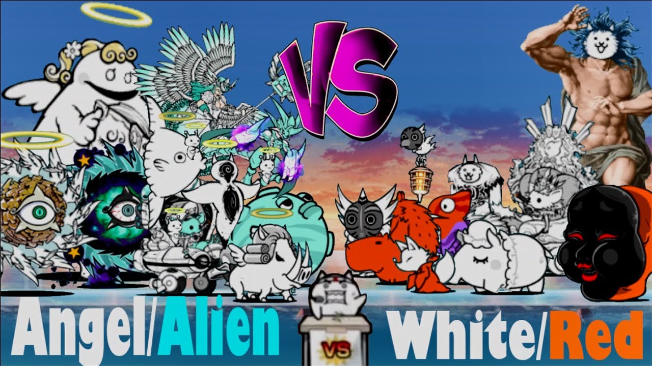 Battle Cats - Angel/Alien VS White/Red - YouTube