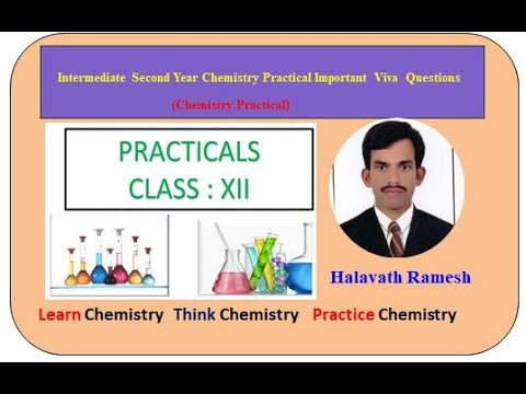 Intermediate Second Year Chemistry Practical Important and Viva ...