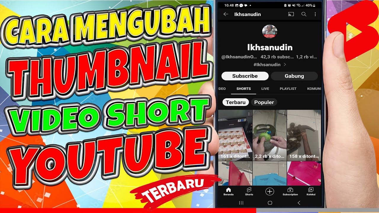 cara merubah thumbnail youtube shorts di hp - YouTube