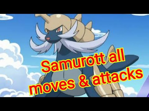 samurott all moves & attacks [pokemon] - YouTube